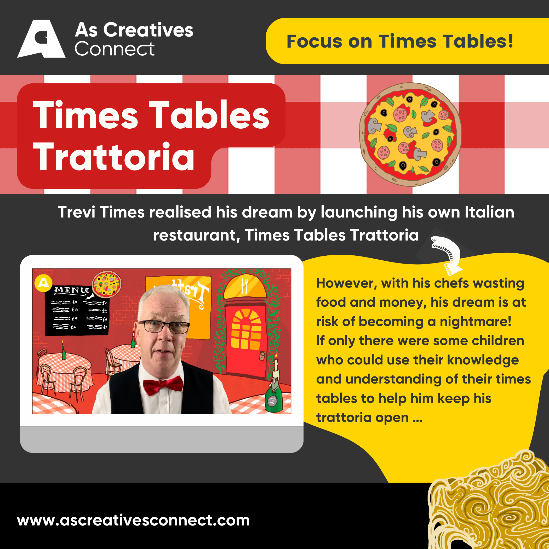 Times Tables Trattoria – Times Tables Teaching Resource - As Creatives Connect